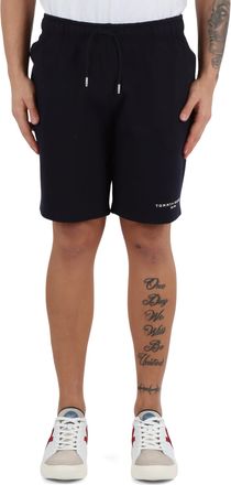 Tommy Hilfiger Herren Small Tommy Logo Sweatshorts Mw0Mw38698 Trainingshose, Blue (Desert Sky 654 920), XXL