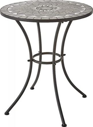 Siena Garden Como Bistrotisch, matt-schwarz/dunkelgrau