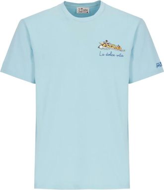 Saint Barth Homme, Tops, Bleu, Taille: L Britto Speed Boat Print T-Shirt
