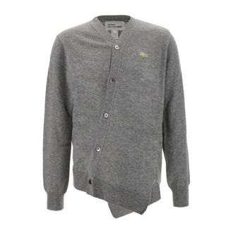 Comme Des Gar&ccedil;ons Asymmetrische Wollstrickjacke - - Knitwear - Herren - Grau - M