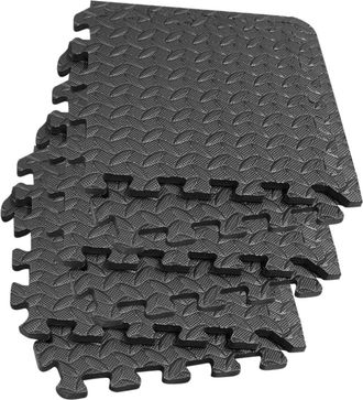 BESTONZON 6 Stück Teiliges Eva Puzzle Bodenpolster mit Blattmuster rutschfeste Stoßdämpfende Fitnessmatte Puzzlematte für Indoor Bodenbelag Leicht zu Verlegen T