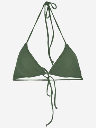 MC2 Saint Barth Womens Bikini Top Stretch Nylon Green Polyamide Swimwear Sea Clothing