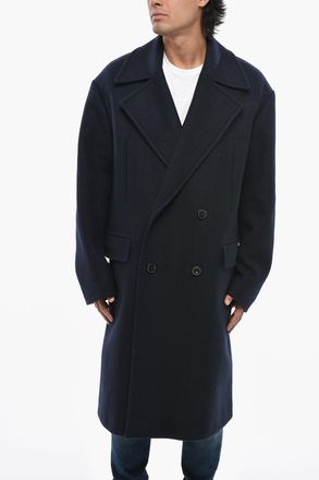 Dries Van Noten Zweireihiger Wollmantel RACOS mit kontrastierenden Kn&ouml;pfen Dries Van Noten