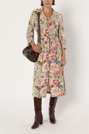 Gerard Darel Robe chemise longue &agrave; fleurs - LIAN - Naturel