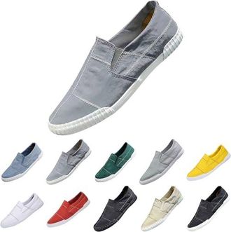 Generic Chaussures basses en toile pour homme - Respirantes - Chaussures plates &agrave; enfiler - Sans mains - Confortables - Chaussures de randonn&eacute;e - Chaussures d
