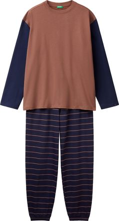 Benetton Herren Pig(Maglia+Pant) 30964p02u Pyjamaset, braun, S