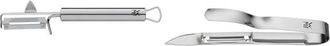WMF Profi Plus Kartoffelschäler Pendelklinge 19 cm, Pendelschäler einschneidig & Gourmet Spargelschäler 17 cm, Gemüseschäler, Cromargan Edelstahl, spülmas