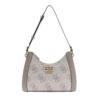 Guess Karnilla Logo Schultertasche - - Bags - Damen - Beige - ONE SIZE