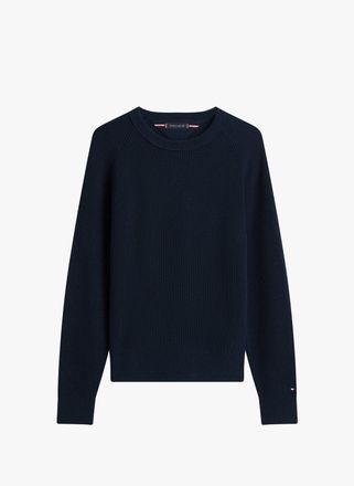 Tommy Hilfiger Pull c&ocirc;tel&eacute; manches longues en laine m&eacute;lang&eacute;e