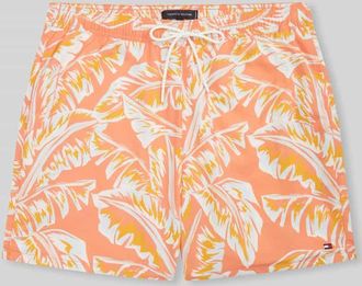 Tommy Hilfiger Regular Fit Badeshorts mit Allover-Muster