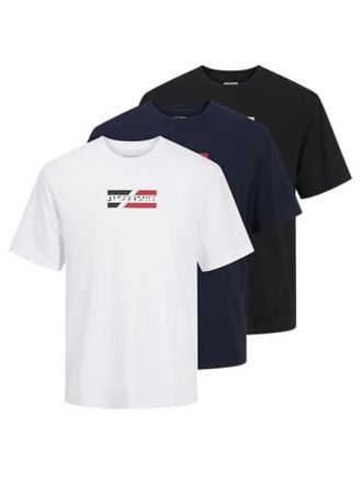 Jack & Jones Lot de 3 t-shirts pour homme, M