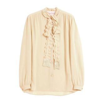 Valentino Garavani Femme, Blouses et Chemises, Beige, Taille: 40 FR Chemise &Eacute;l&eacute;gante
