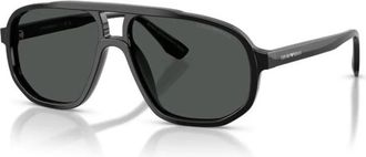 Emporio Armani Homme, Accessoires, Noir, Taille: 57 MM Lunettes de soleil pilote