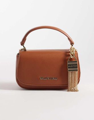 Valentino Iride - Sac &agrave; main &agrave; poign&eacute;es sup&eacute;rieures avec bandouli&egrave;re amovible et d&eacute;tails m&eacute;talliques dor&eacute;s - Marron-Brown