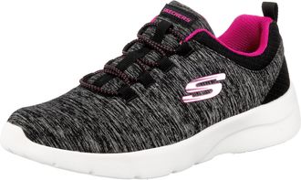 Skechers Dynamight 2.0 IN A F Damen,Frauen Halbschuhe,Sportschuhe,Freizeitschuhe,Schnellschnürung,Wechselfußbett,Laufschuhe,Schwarz,38 EU
