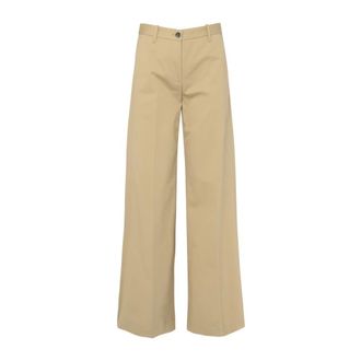 Nine In The Morning Chino Palazzo Hose Beige - - Trousers - Damen - Beige - W26
