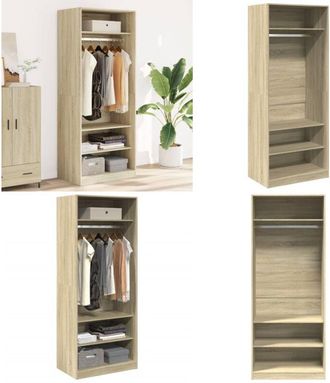 vidaXL Kleiderschrank Sonoma-Eiche 80x50x200 cm Holzwerkstoff - Schlafzimmerm&ouml;bel - Kleiderschrank - Holzschrank - Kommode - M&ouml;bel Online Kaufen - Home &