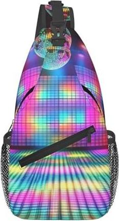 Generic Sac &agrave; bandouli&egrave;re r&eacute;tro disco pour homme - Sac &agrave; dos de randonn&eacute;e