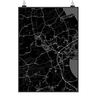 Mr. & Mrs. Panda Bild Schortens DIN A3 - Geschenk, kinderzimmer poster, plakat, Deko, K&uuml;chenposter, Poster, Stadt Dorf Karte Landkarte Map Stadtplan