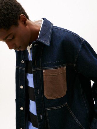 Tommy Jeans Jeansjacke CHORE JACKET Relaxed Fit, halbgespreizter Kragen