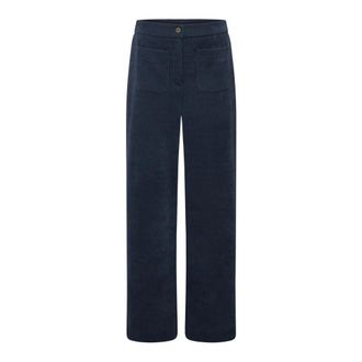 Ichi Weite Hose - - Trousers - Damen - Blau - XL