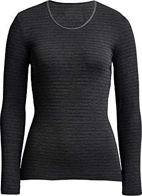CON-TA Con-ta T-shirt thermique &agrave; manches longues en coton naturel pour femme - Noir - 42