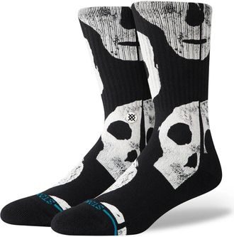Stance Jolly Rogers Crew Socken Black White Skull 1 Paar (DE/NL/SE/PL, Alphanumerisch, M, Regular, Regular, Black BLK)