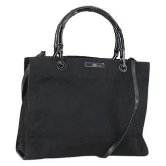 Gucci Sac &agrave; main en nylon Pre-owned - Femme - Pre-owned - Noir - Taille: ONE Size