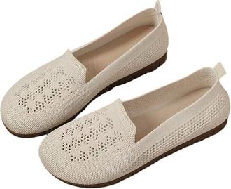 Generic Chaussures de marche pour femme - Pieds larges - Confortables - Semelle souple - Chaussures de loisirs - L&eacute;g&egrave;res - Largeur H - Chaussures en tissu - C