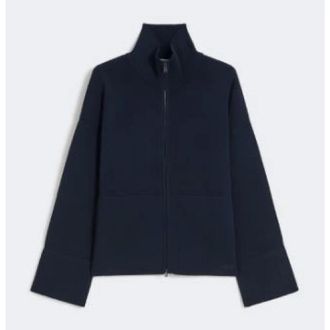 Max Mara Femme, Sweatshirts et sweats &agrave; capuche, Bleu, Taille: 38 FR Pull zipp&eacute;