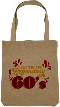 Fabulous Sac Shopping Tote Bag Aspect Lin - Born in the Legendary 60s Anniversaire Celebration Cadeau Jeux Video Anglais Papie Mamie - Sac de Courses Toile Epa
