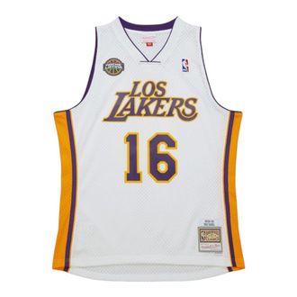 Mitchell & Ness Maillot Los Angeles Lakers Swingman - Homme - Sport - Blanc - Taille: XS