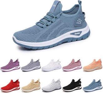 Generic Baskets de course &agrave; pied larges pour femme - Maille l&eacute;g&egrave;re et respirante, semelle interm&eacute;diaire rembourr&eacute;e absorbant les chocs - Semelle souple antid&eacute;