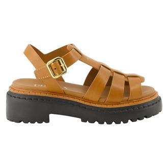 Prada Braune Ledersandalen Fr&uuml;hling-Sommer 2025 - - Shoes - Damen - Braun - 37 EU