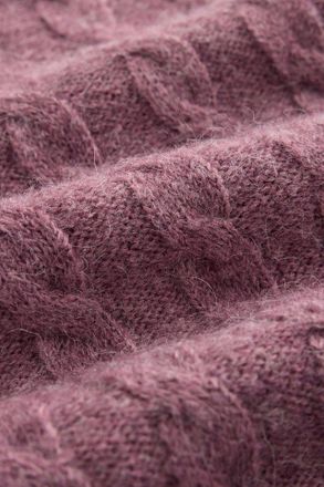Next Strickpullover Strickpullover mit Spitzenbesatz und Zopfmuster (1-tlg)