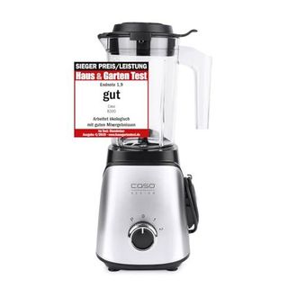 Caso B300 VacuServe - Mixer mit Vakuumfunktion, Testsieger im Haus & Garten Test, hochwertige Edelstahlklingen, inkl. inkl. 2 Trinkflaschen to go und Zerkl