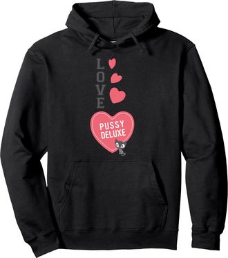 Pussy Deluxe Love 3 Hearts Cat Pullover Hoodie