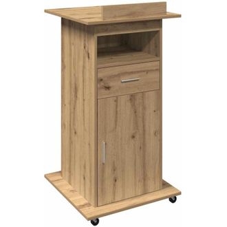 vidaXL Vidaxl - Podium ch&ecirc;ne artisanal 55 x 55 x 107 cm Bois ding&eacute;nierie