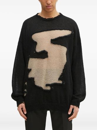 Maison Margiela pull à effet usé - Noir