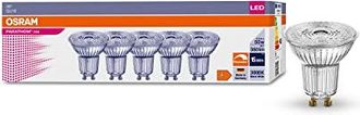 Osram Lamps LED &agrave; r&eacute;flecteur PAR16 gradables, culot &agrave; broches PARATHOM DIM PAR16 50 36 &deg; 4.5 W/3000 K GU10, paquet de 5