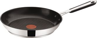 T-fal E85716 Jamie Oliver Pfannenset 6-TLG, 20, 24, 26 und 28 cm Pfanne, 25 cm Schmorpfanne + 28 cm Wok, Induktion Pfannen mit Antihaftbeschichtung, Edelsta