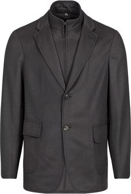 Emporio Armani Veste l&eacute;g&egrave;re droite en laine et cachemire