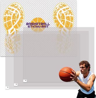 Generic Basketball Sticky Matte, Basketball Traktionskissen,Volleyball Klebegriff Schuhe Matte 17x12inch | Austauschbare tragbare rutschfeste resistente Plakk