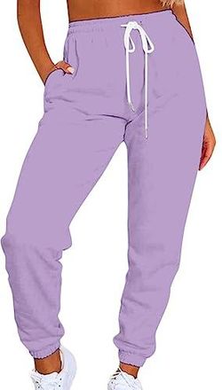 Generico Pantalon de surv&ecirc;tement ample pour femme Curvy Pantalon de jogging pour femme avec poches larges, pantalon de surv&ecirc;tement doux et confortable pantalon