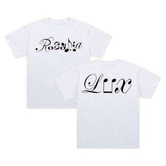 Generic Rosalia Lux T-shirt avec logo 2026 World Tour Merch col rond &agrave; manches courtes en coton pour homme et femme, blanc, XXL