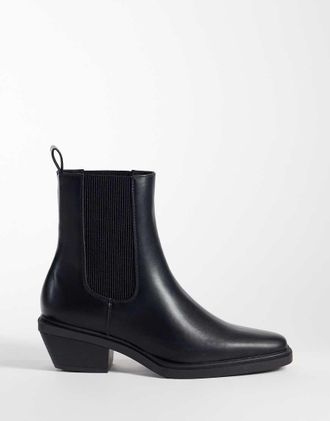 Asos bottines Chelsea &agrave; talon cubain noires