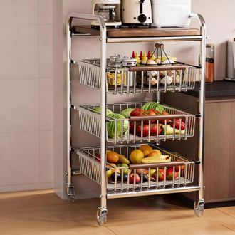 Generic Sideboard, multifunktionaler mobiler Stauraum mit f&uuml;nf F&auml;chern. Ausgestattet mit Lenkrollen for m&uuml;heloses Man&ouml;vrieren dient es sowohl als Aufbewahrung