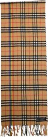 Burberry &Eacute;charpe Pre-owned &agrave; rayures arc-en-ciel en cachemire beige - Femme - Pre-owned - Beige - Taille: ONE Size