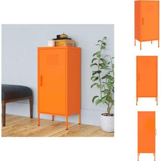 vidaXL Lagerschrank Orange 42,5x35x101,5 cm Stahl - Schreibtischorganizer - Regal - Metallregal - Stauraum - Wohnzimmerm&ouml;bel