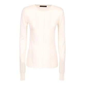 Amiri Femme, Pulls, Beige, Taille: 36 FR Pull Transparent Col Rond en Cachemire